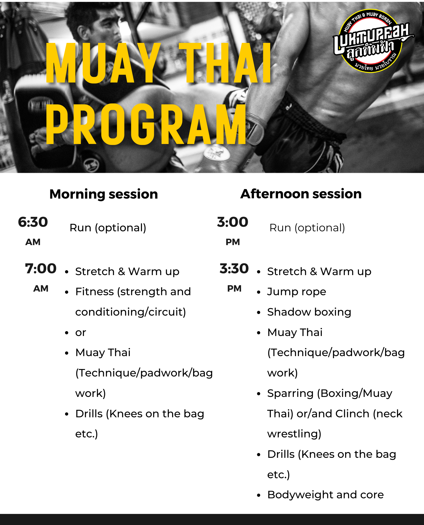 Learn Muay Thai in Thailand - Luktupfah Muay Thai